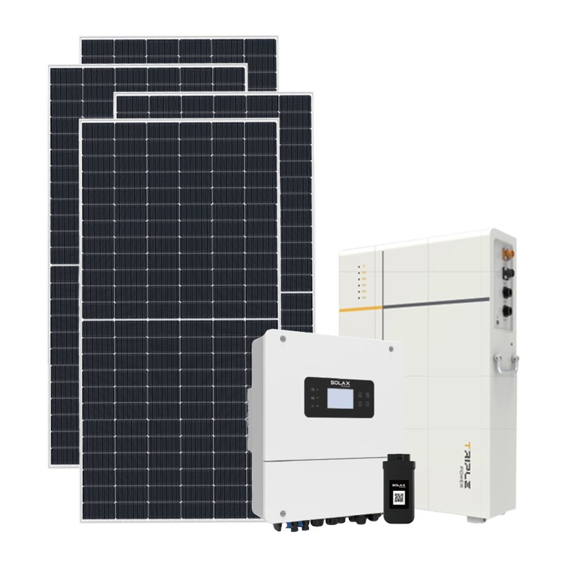 Kit fotovoltaico monofase 5850W inverter Solax Power 5kW LV batteria al ...