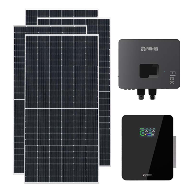 Kit fotovoltaico monofase 7020W inverter 6kW IFL06 Renon Power batteria ...