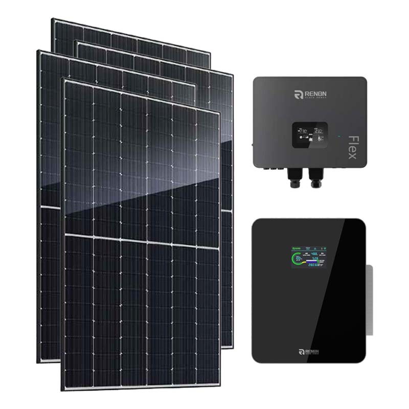 Kit fotovoltaico monofase 6240W inverter 6kW IFL06 batteria al litio 5 ...