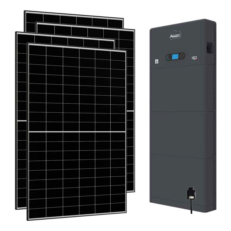 Kit fotovoltaico monofase 4230W inverter 3.6kW All in one batteria al litio 5.12kWh HV ZBT 5K ...