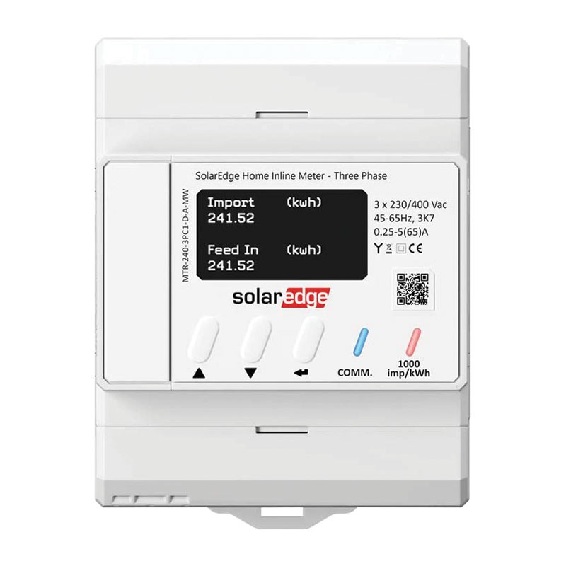 Energy meter SolarEdge 230/400V monofase o trifase - MTR-240-3PC1-D-A ...