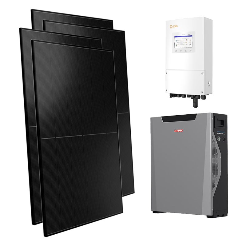 Kit fotovoltaico monofase 6000W inverter 6kW batteria al litio 5.3kWh ...