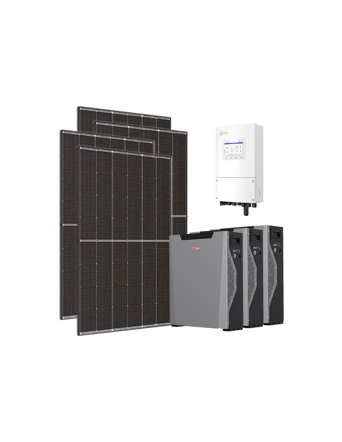 Single-phase photovoltaic kit 5400W 5kW Solis inverter 16.1kWh Weco 5k3 ...