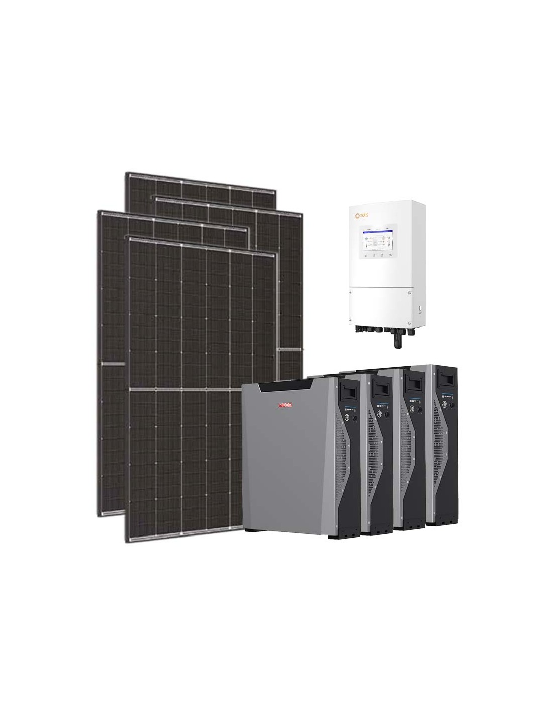 Single-phase photovoltaic kit 5400W 5kW Solis inverter 21.4kWh Weco 5k3 ...