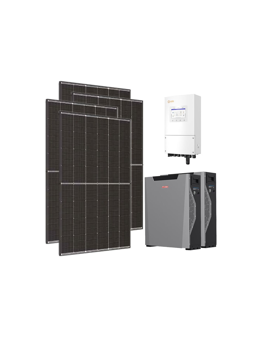 Single-phase photovoltaic kit 6300W 6kW Solis inverter 10.7kWh Weco 5k3 ...