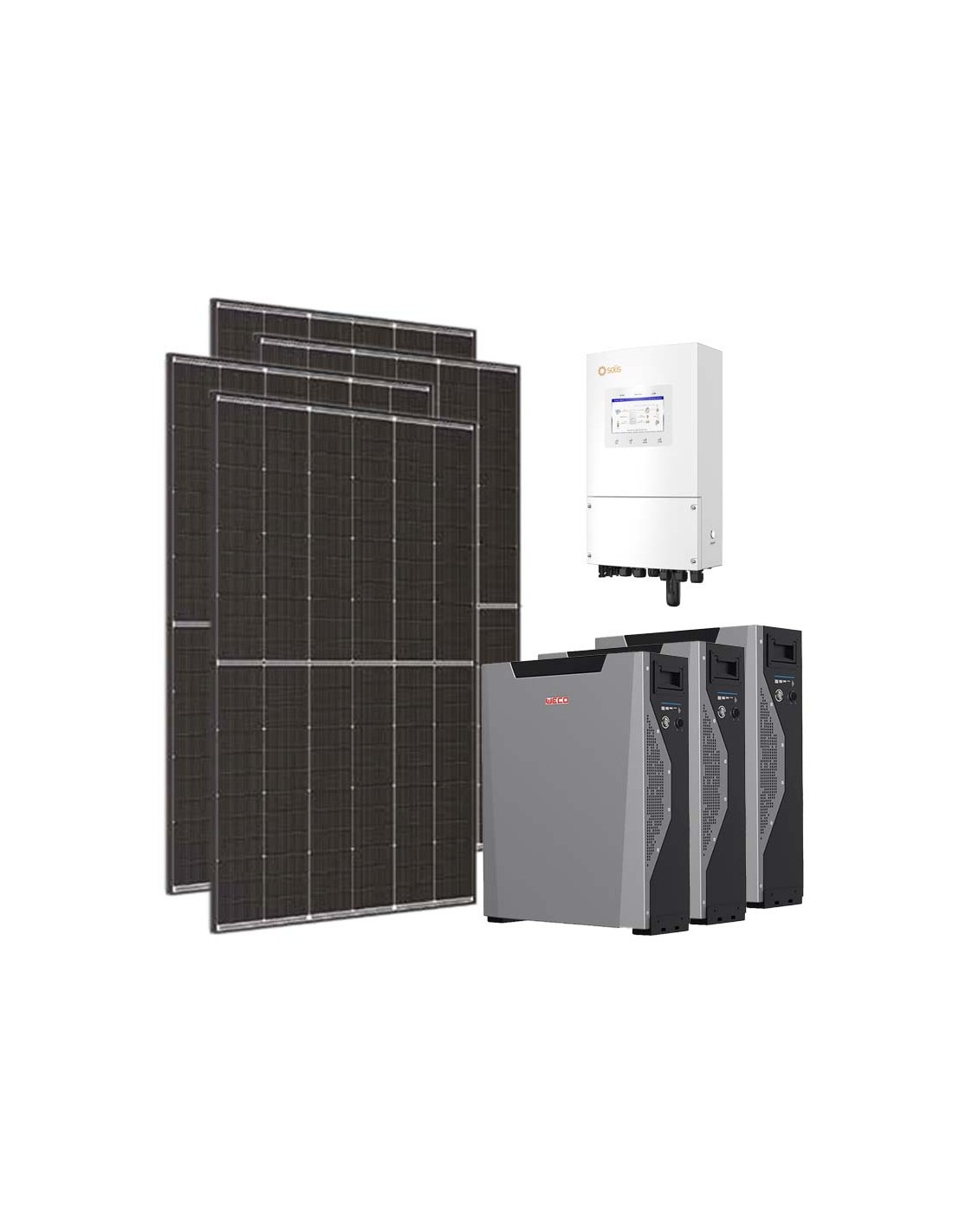 Single-phase photovoltaic kit 6300W 6kW Solis inverter 16.1kWh Weco 5k3 ...