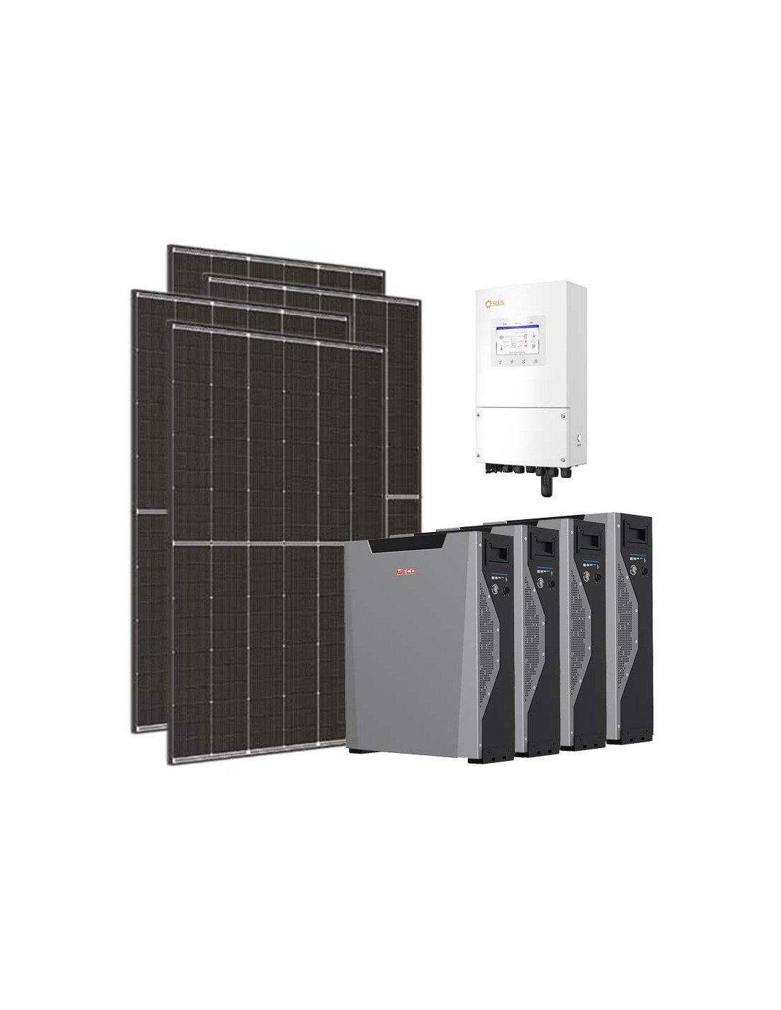 Single-phase photovoltaic kit 6300W 6kW Solis inverter 21.4kWh Weco 5k3 ...