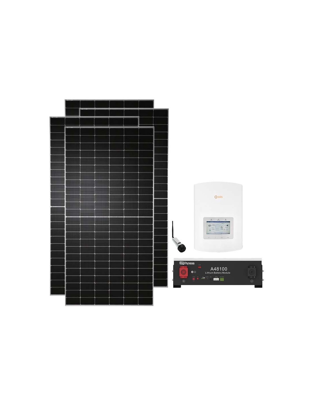Single-phase photovoltaic kit 5900W 5kW inverter Solis + 1 Dyness ...
