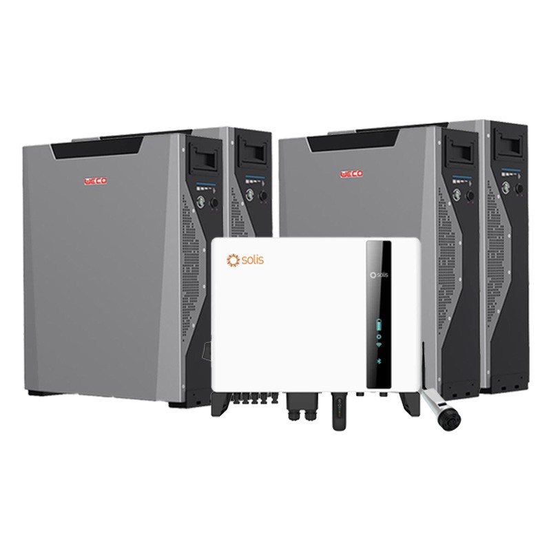 Sistema di accumulo trifase inverter 10kW Solis batteria al litio 21 ...