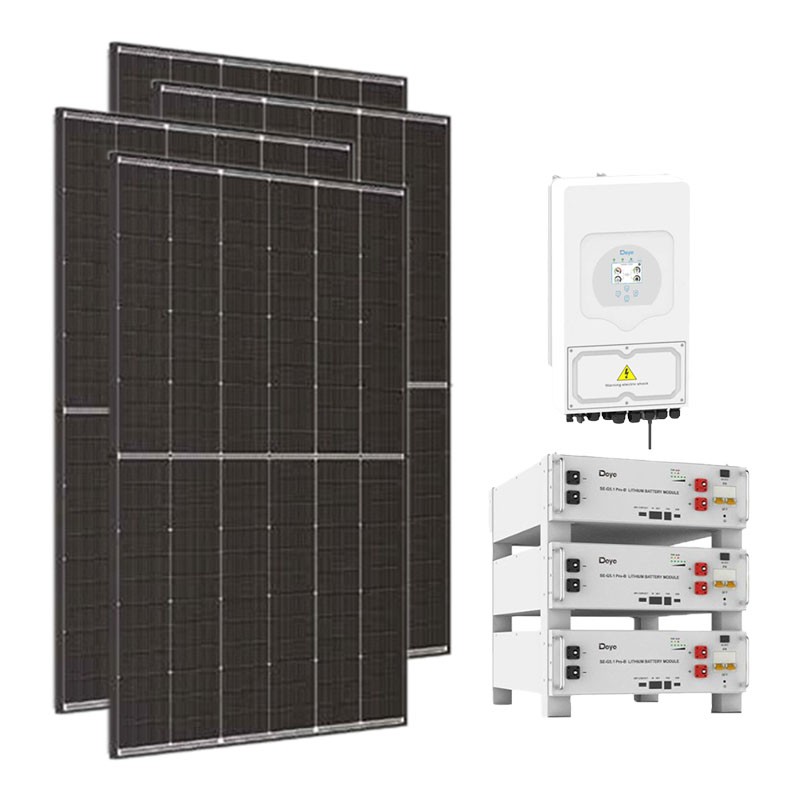 Kit fotovoltaico monofase 6300W inverter 6kW SG03LP1 DEYE batteria al ...